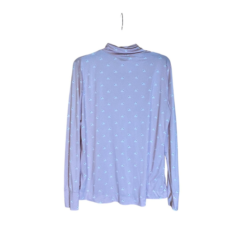 Lands End Women's Pink Scottie Dog Thermaskin Turtleneck Top Base Layer ...