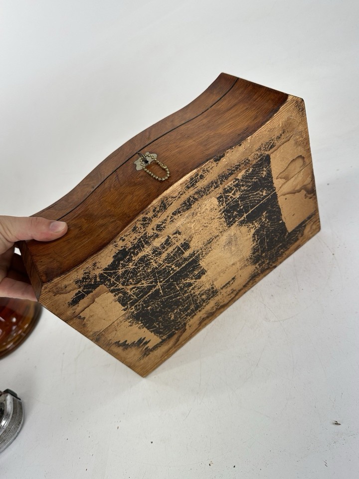 Antique C. 1860 English MOP Inlaid Burl Wood Lap Desk Writing Box W Key ...