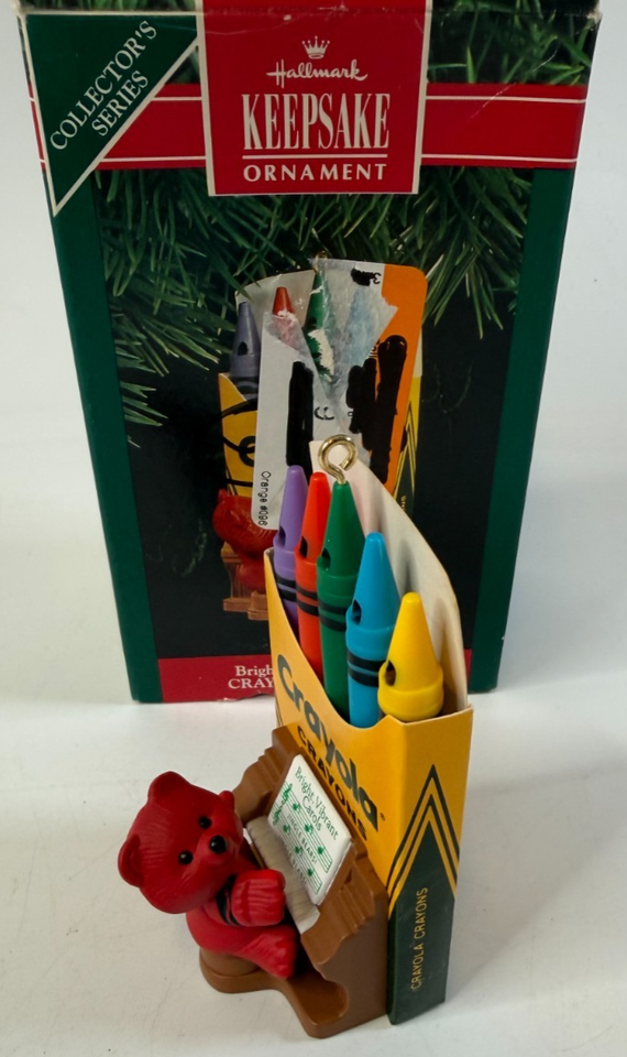 Lot Of 8 Hallmark Keepsake Crayola Crayon Ornament Lot W/Boxes | eBay