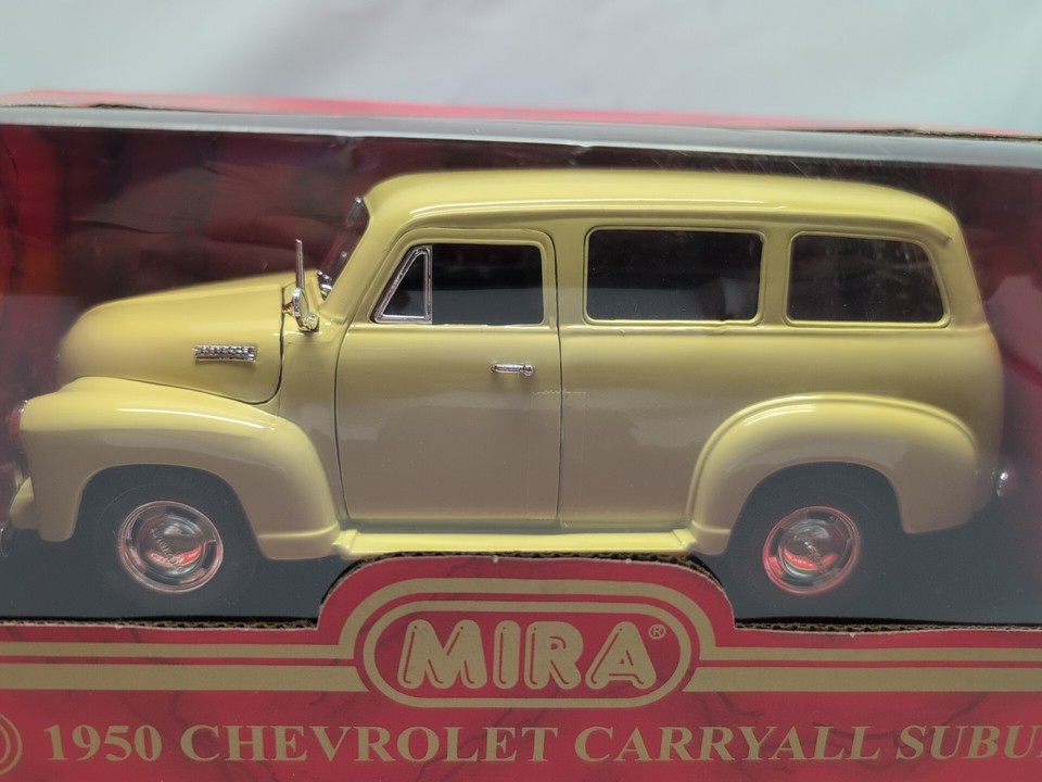 MIRA 1950 CHEVROLET CARRYALL SUBURBAN TRUCK Cream Yellow 1:18 Diecast ...
