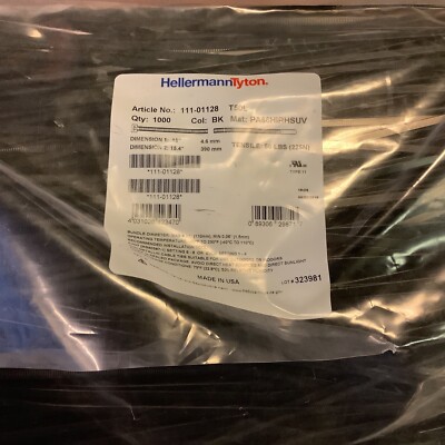 HellermannTyton 111-01128 High Temp Tie,15.35” Long,50lb Tensile ...