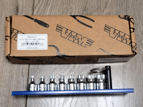 VIM 1/4" dr 8pc XZN Stubby Bit Driver Socket Set w/Magrail XZN4-XZN12 # ...
