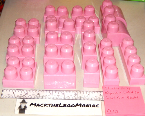 Strictly Briks Beginner Lot 20 Light Pink Bloks Only First Builders ...