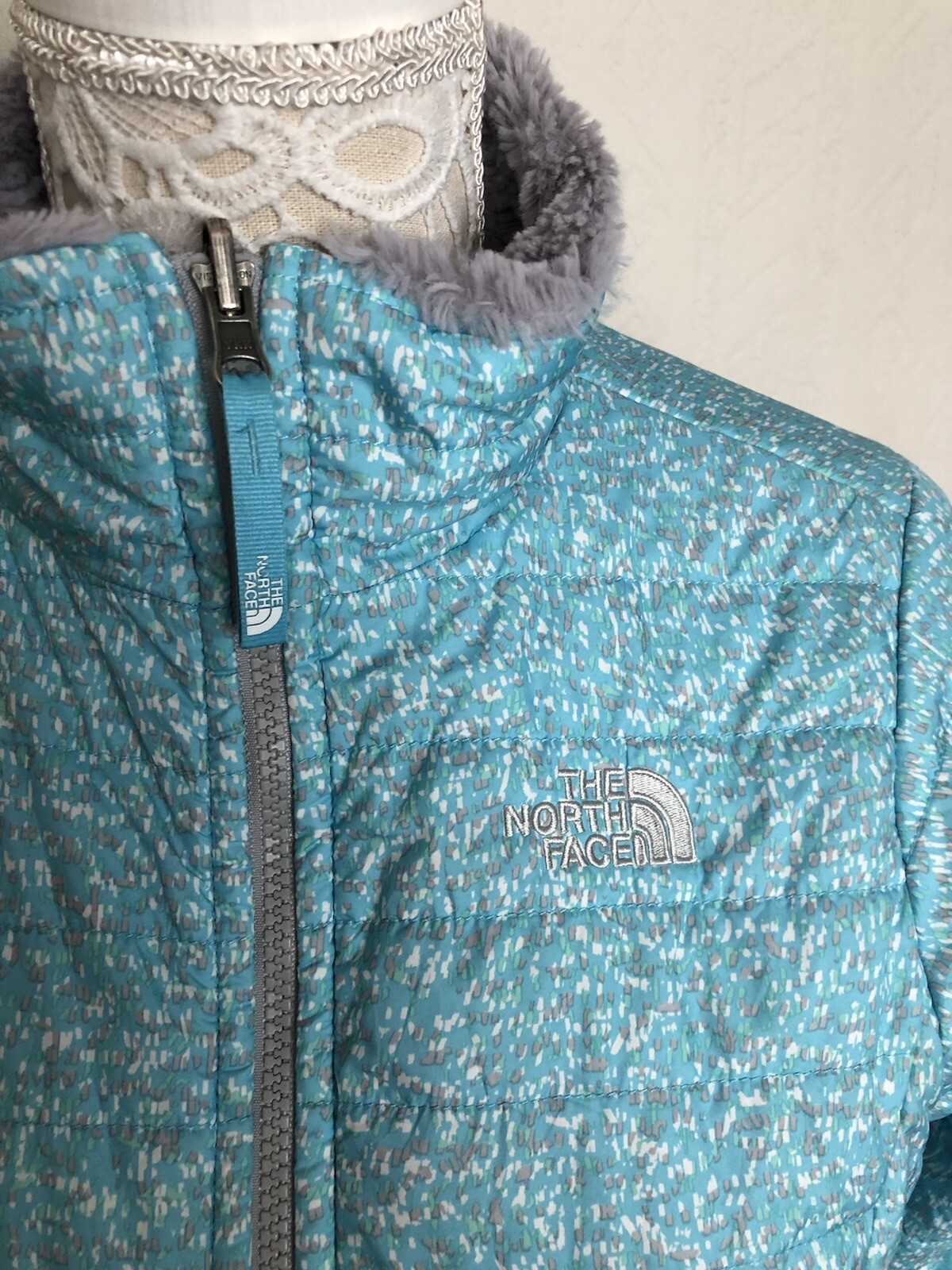 The north face two-sided Zip Up Jacket Size XL Junior | eBay UK