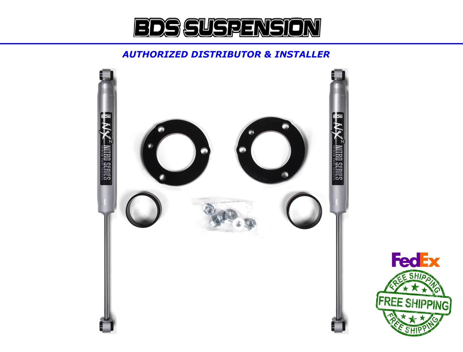 2019-20 Ford Ranger 4WD 2" BDS Suspension Leveling Kit w/NX2 Rear ...