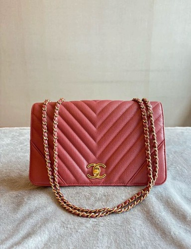 CHANEL Flap Pink Shoulder Handbag Quilted Calfskin Leather | eBay
