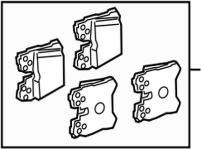 04466-0W020 Toyota Pad kit, disc brake, rear 044660W020, New Genuine ...