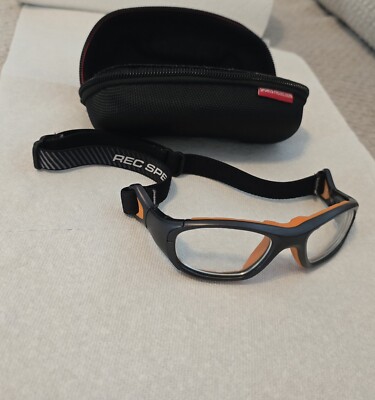 Kid Specs Athletic Goggles Frames RS-41 325 Matte Gray Orange Strap ...