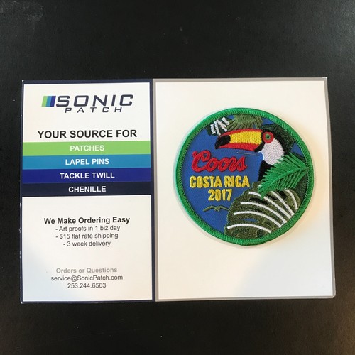 Patch - Costa Rica 2017 Coors w/ cardboard ad - Beer - Toucan | eBay