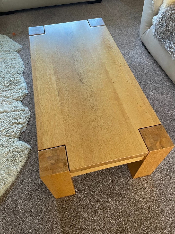 Solid oak coffee table. Used but excellent condition | eBay UK