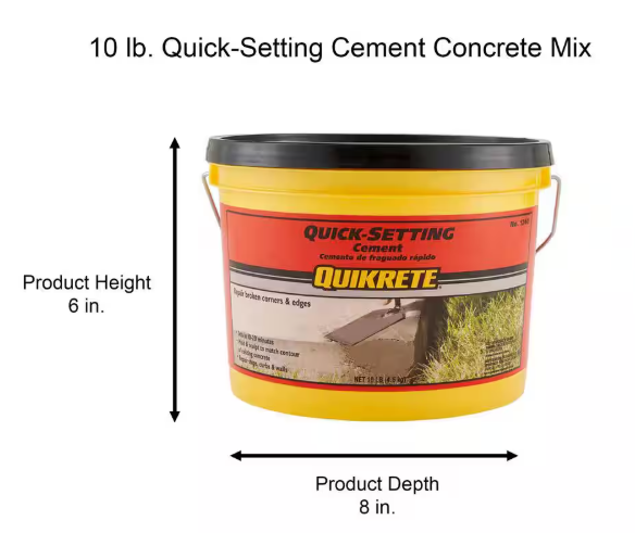 10 lb. Quick-Setting Concrete Mix - Fast and Easy Cement Solution NEW ...