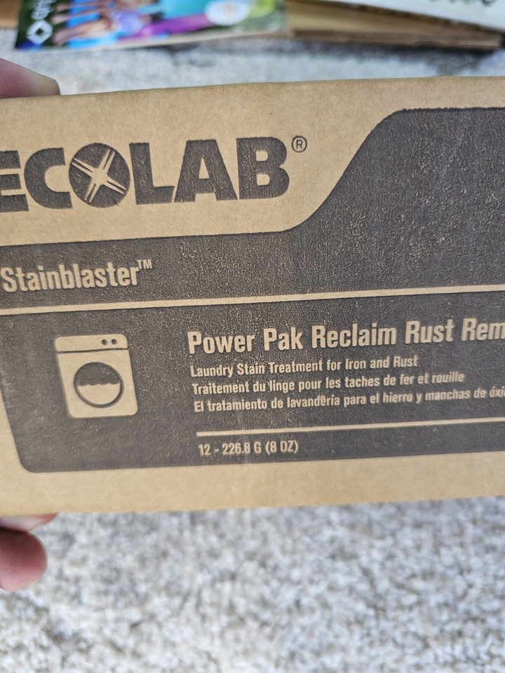 Ecolab Power Pak Reclaim Rust Remover Stainblaster 8 oz 6100911 Box ...