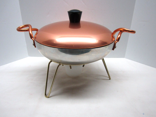 Vintage Hallite Wear-Ever Copper Aluminum 7" Pan with Covered Pan #2107 ...