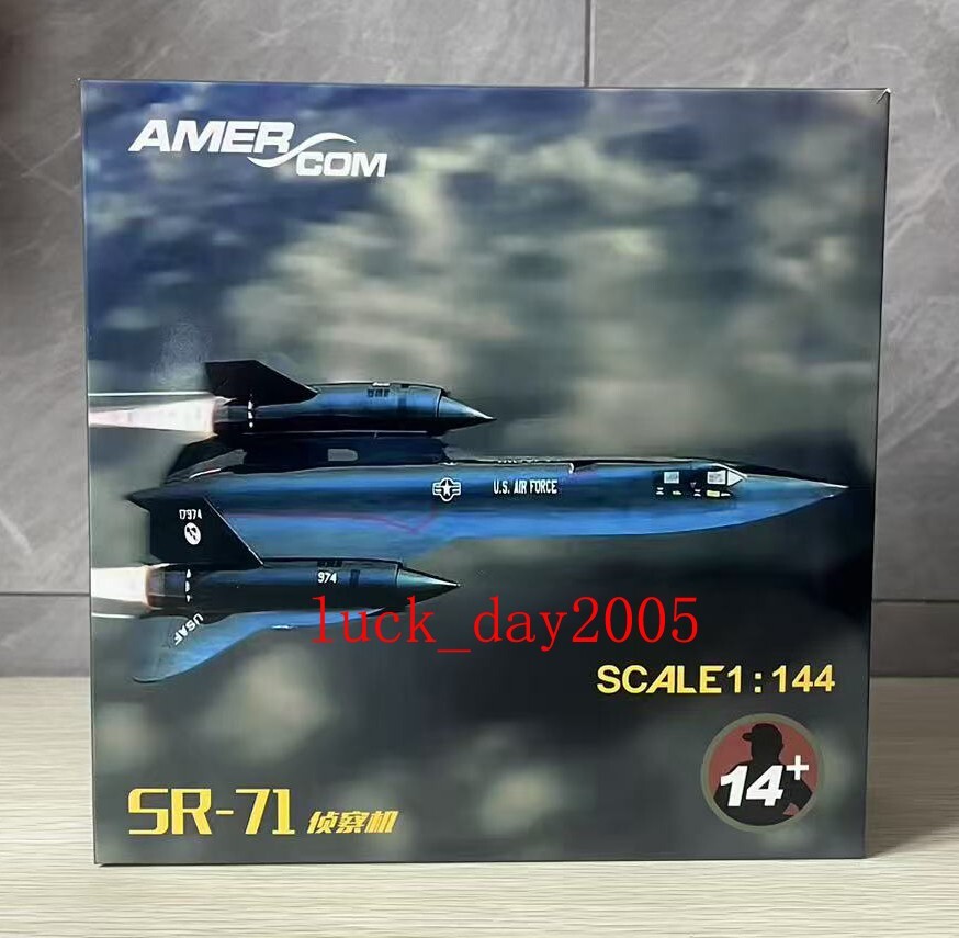 AMER.COM USAF SR-71 Blackbird 1971 Interceptor Aircraft 1/144 Diecast ...