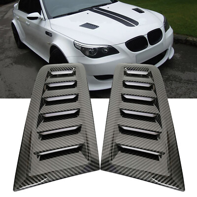 Universal Carbon Fiber Engine Bonnet Air Vent Hood Trim For BMW E60 E90 ...