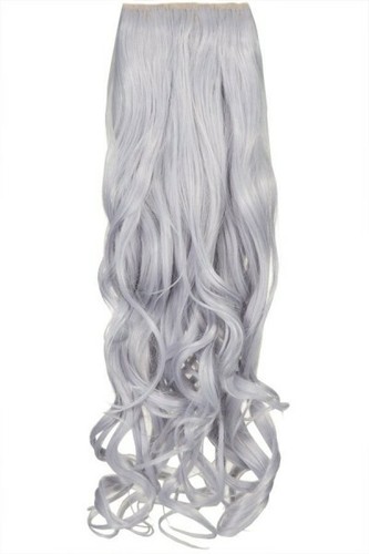 Koko Silver Grey Hair Extensions Clipped 1 3 & 8 Piece Full Head Curly ...