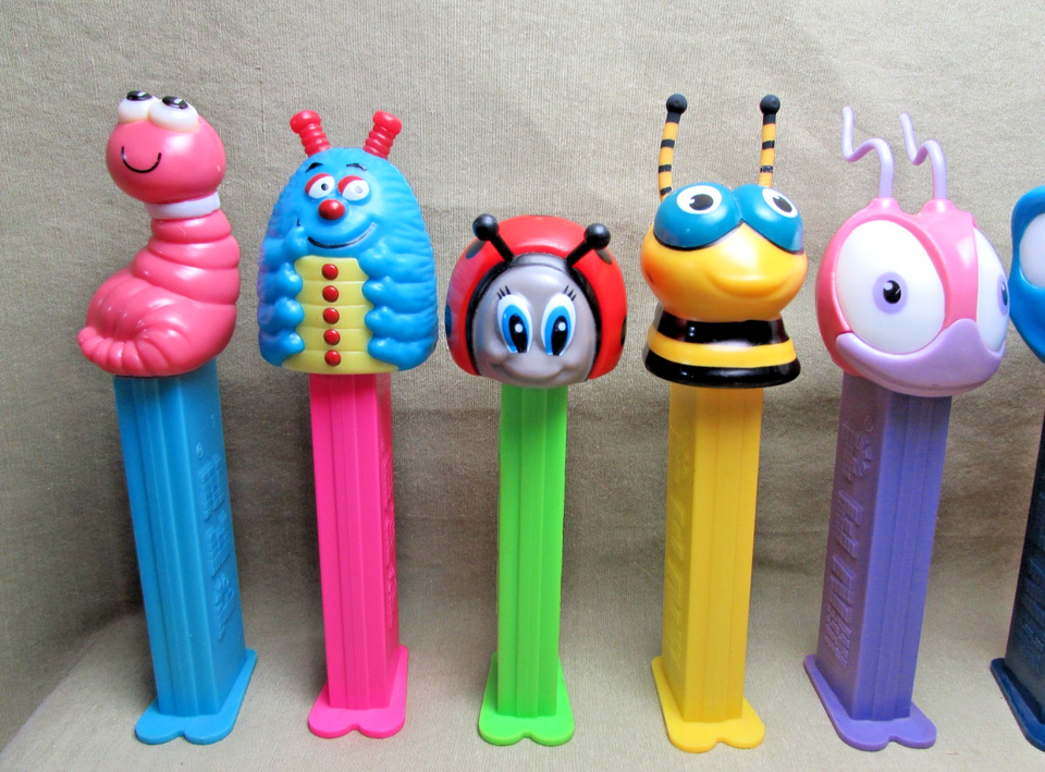 A BUG'S LIFE PEZ DISPENSER Lot vintage Bee Beetle Ladybug Clumsy Worm ...