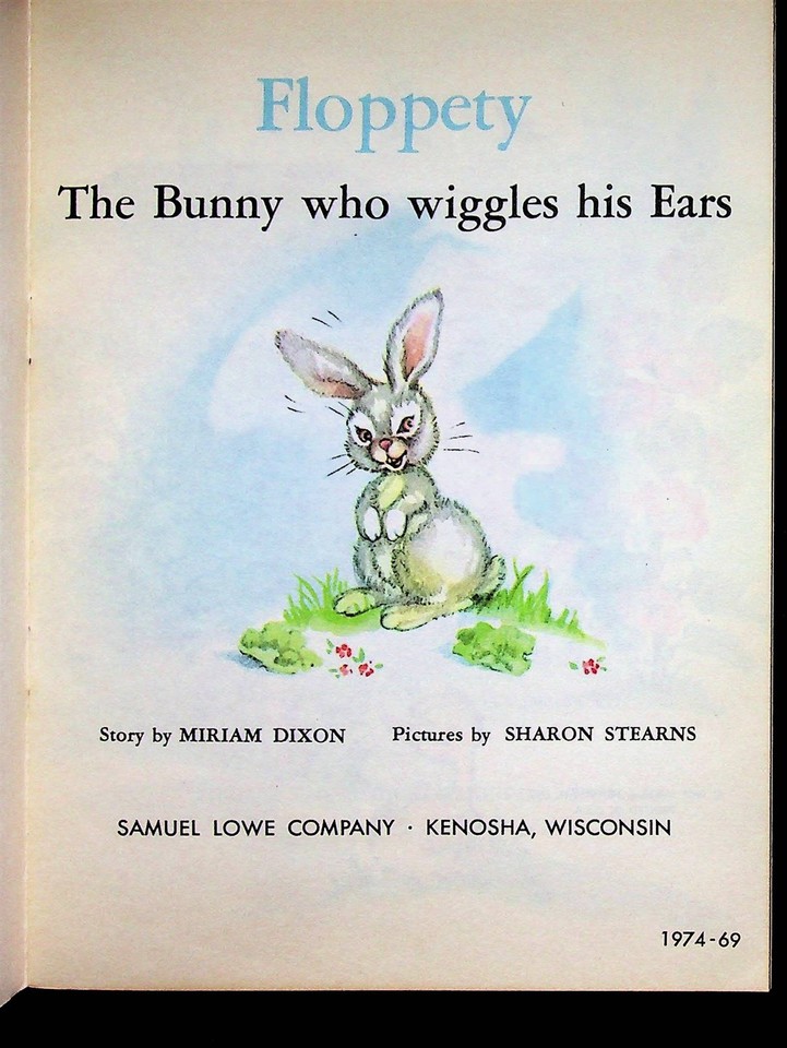 Sunny Book Samuel Lowe Co. Floppety Bunny 1969 Juvenile Book 1st Print ...
