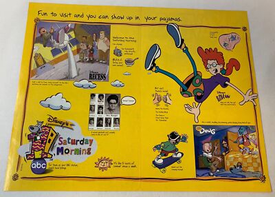 1998 ABC/DISNEY cartoons ad~ PEPPER ANN, DISNEY'S RECESS, DOUG | eBay