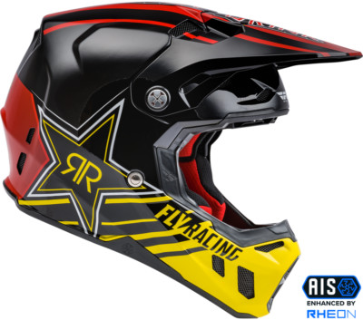 NEW FLY RACING FORMULA CC ROCKSTAR HELMET BLACK/RED/YELLOW LG ...