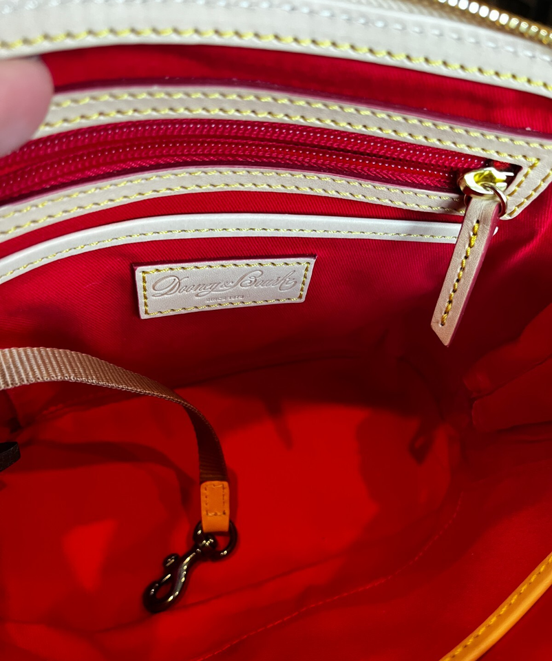 Dooney & Bourke Botanical Bitsy Canvas and Leather Purse Bag Crossbody ...