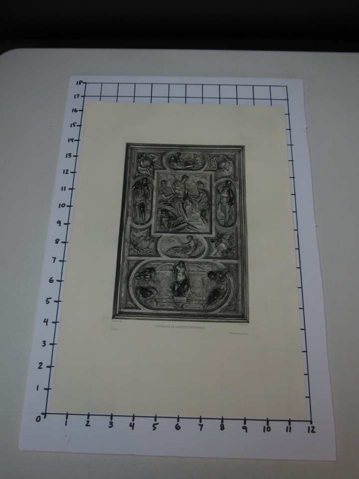 Roman Pagan Nude Women Michel Angelo / Etching Antique Art Print [Inv# ...