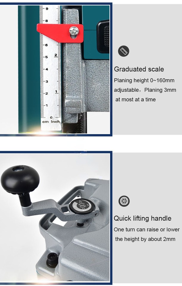 Electric Planer Multi-function Woodworking Planing Machine Desktop Wood ...