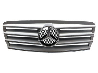 W210 1995-1999 Pre-Facelif GRILLE/GRILL 4FIN CHROME/SILVER for Mercedes ...