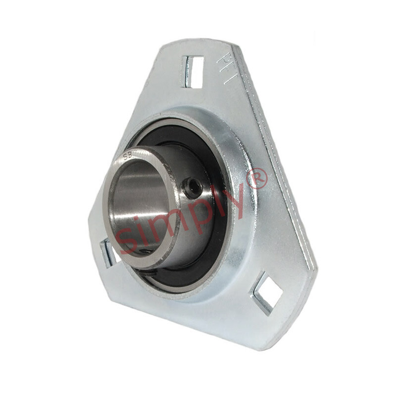 SBPFT202 Pressed Steel 3 Bolt Triangle Flange Housing with 15mm insert ...