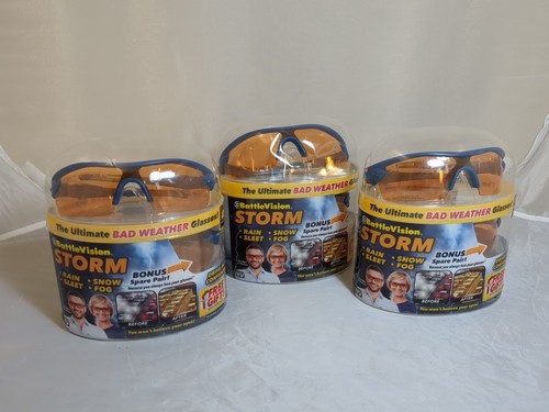 LOT OF 3 BattleVision Storm Glare-Reduction Glasses by BulbHead NEW IN ...