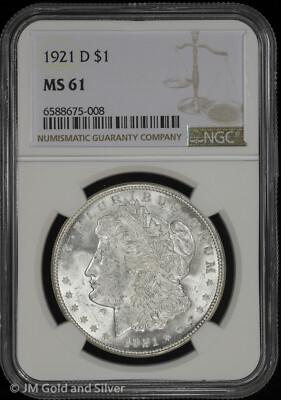 1921-D $1 Morgan Silver Dollar NGC MS 61 | Uncirculated UNC | eBay