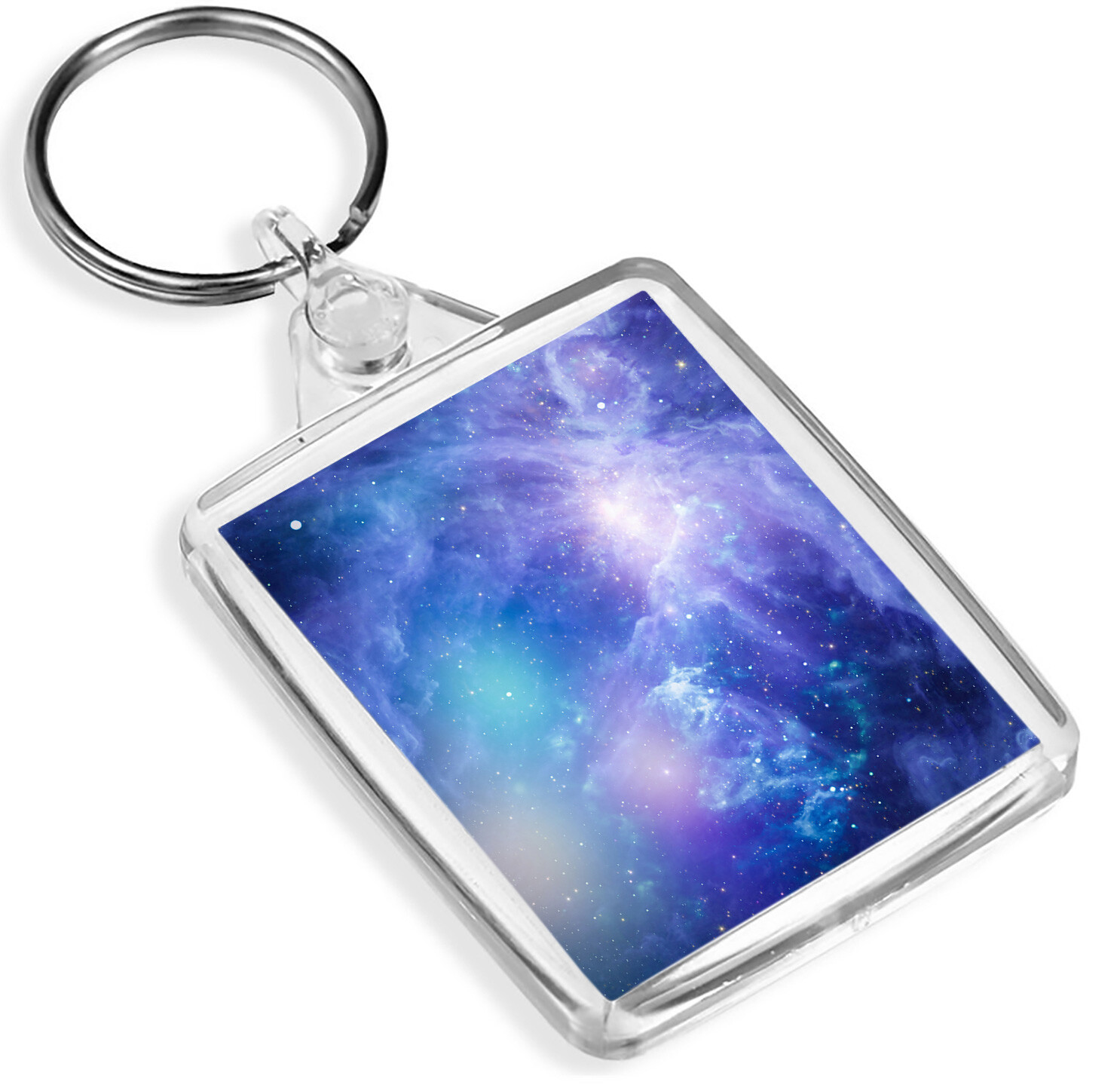 Blue Galaxy Keyring Nebula Space Stars Sci-Fi Geek Keyring Gift #15871 ...