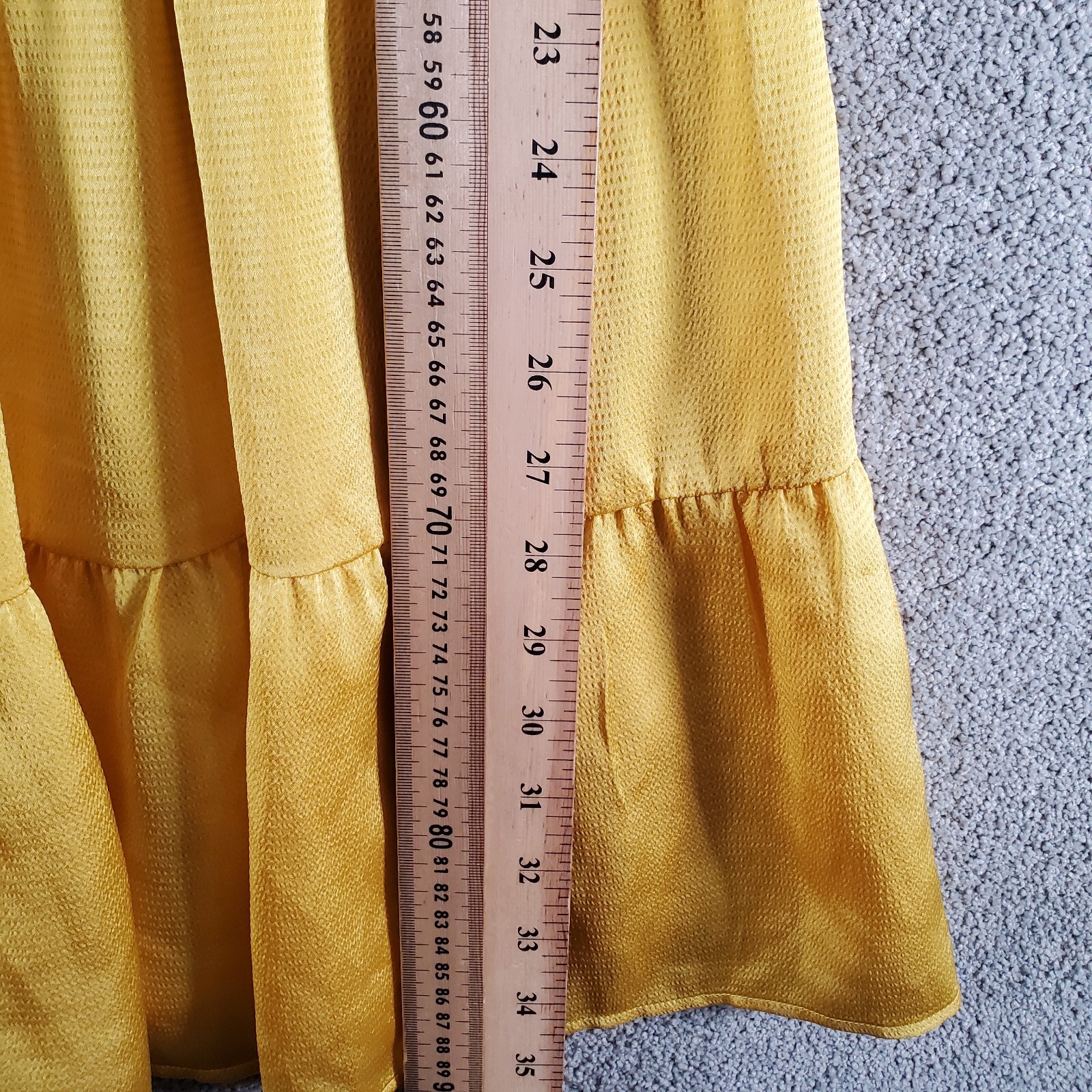 SEED Heritage Dress Womens 10 Yellow Fit Flare Sleeve… - Gem