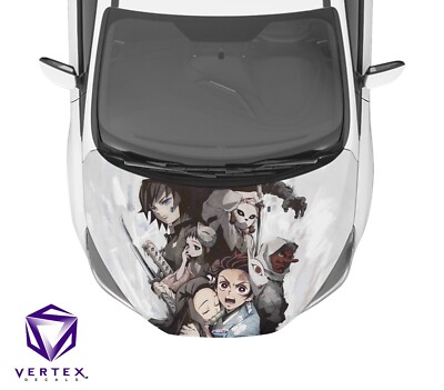 Demon Slayer Cast Anime Hood Wrap Weatherproof Vinyl Decal 50X60 | eBay
