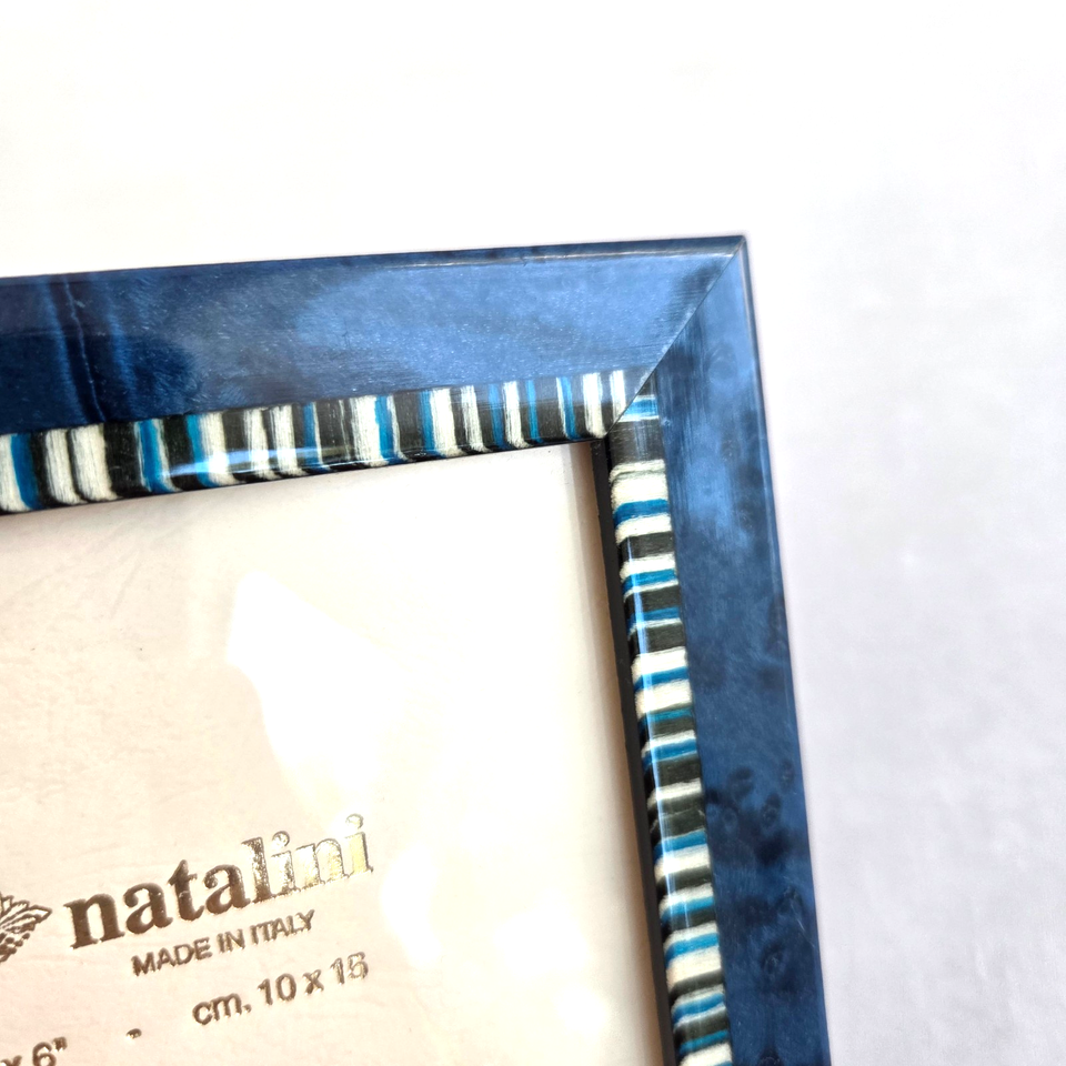 Natalini 4x6 Frame Italian Blue Black Striped Photograph Photo Picture ...
