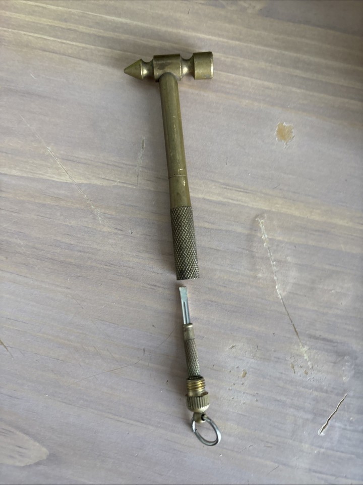 Vintage Brass Ball Peen Machinists Gunsmith Hammer Nesting Screwdriver ...