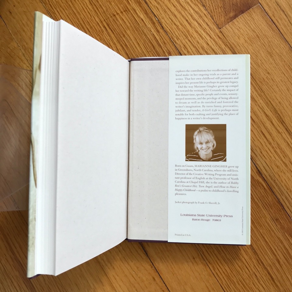 MARIANNE GINGHER—Southern Lit Lot—2 SIGNED 1st Editions—"Perfect!"—Fred ...