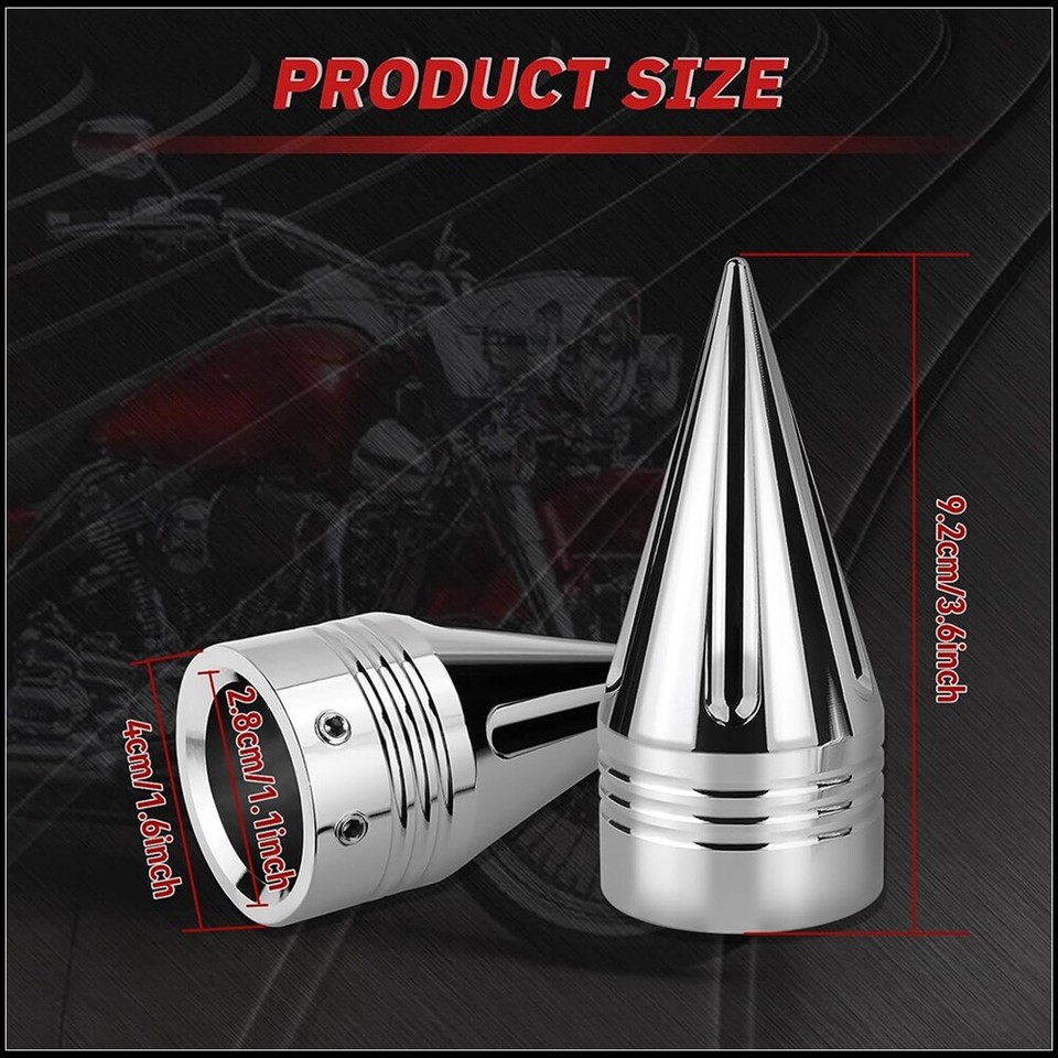 Spike Front Axle Nut Covers Caps For Harley Dyna Electra Road King ...
