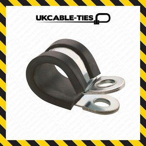 10 Pack, 10mm Rubber Lined Mild Steel P Clips For 3/16" Clutch, Brake ...