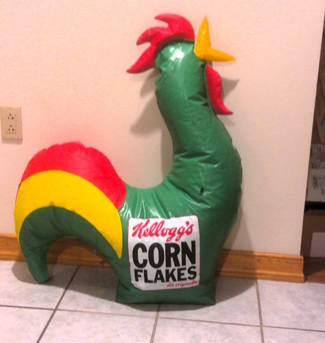 Vintage Kelloggs Cornflakes Rooster Inflatable Promo Rare 39 Inches ...