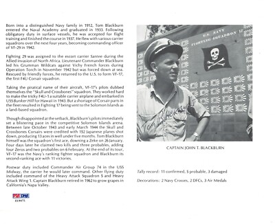 TOM BLACKBURN SIGNED 8X10 (D) PSA DNA Z19471 WWII ACE 11V | eBay