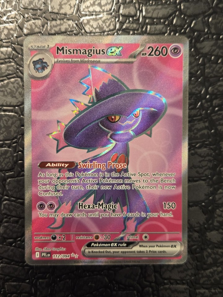 Pokemon Mismagius ex 112/094 Me02: Phantasmal Flames Holo Full Art TCG ...