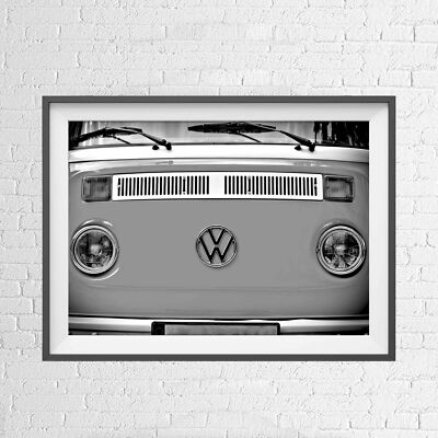 VINTAGE CLASSIC CAR VW KOMBI CAMPER VAN POSTER PICTURE PRINT Size A5 to ...