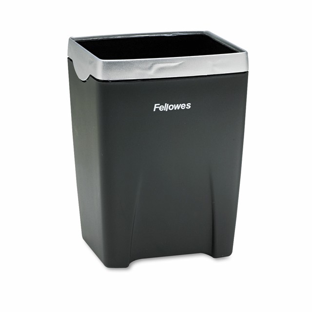 Fellowes Office Suites Divided Pencil Cup Plastic Black/Silver ...