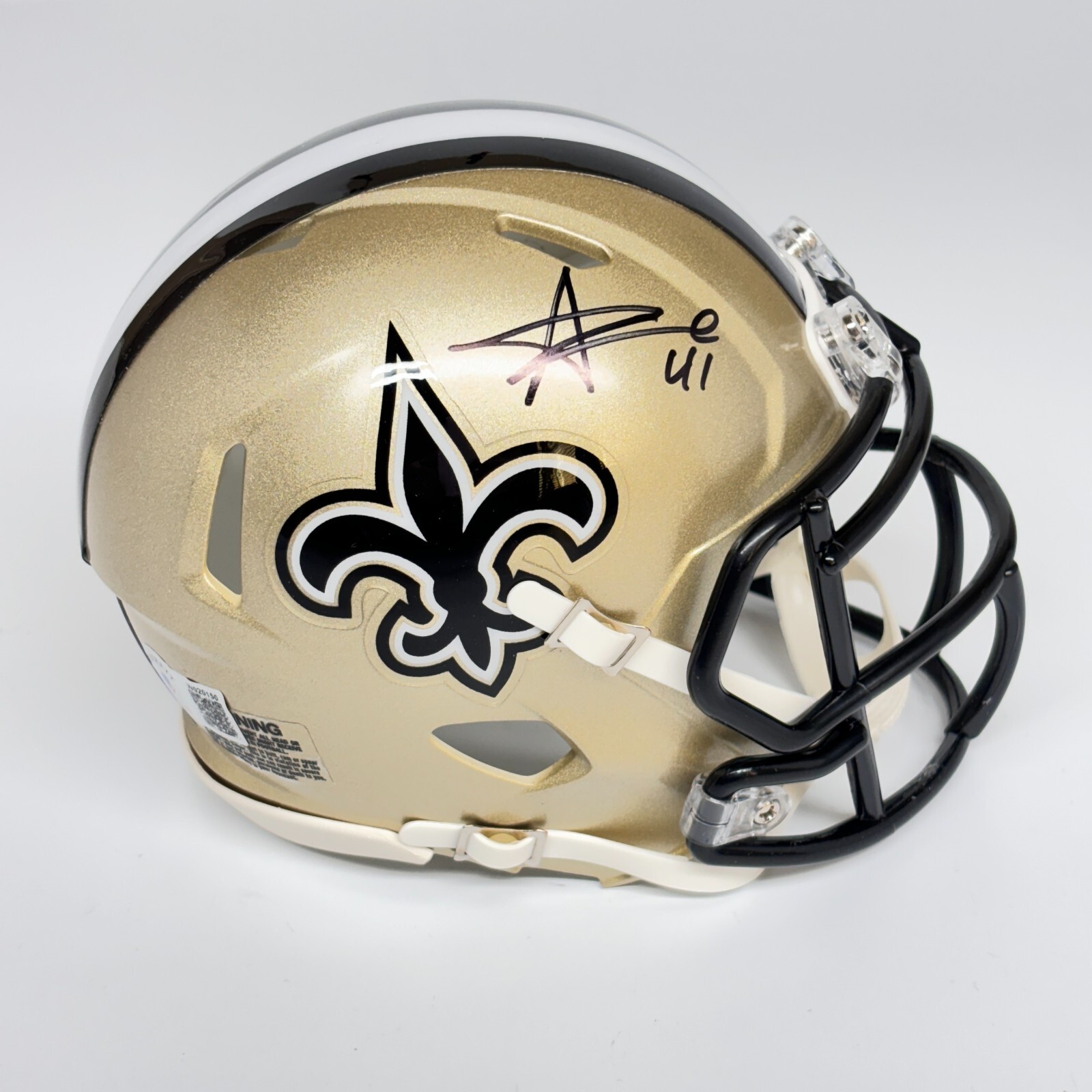 Alvin Kamara Autographed Signed New Orleans Saints Mini Helmet Beckett ...