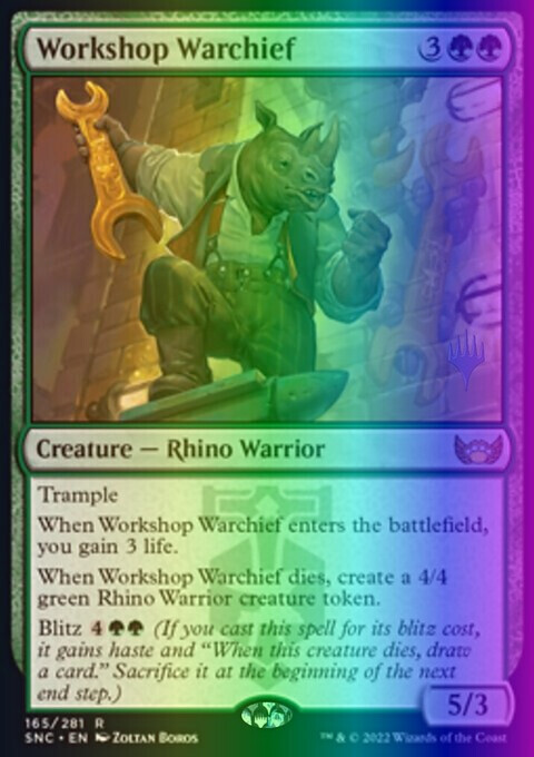 MTG Workshop Warchief (165p/160) Streets of New Capenna Promos LP FOIL ...