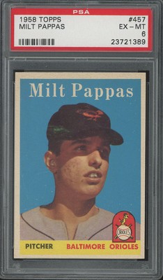 1958 Topps #457 Milt Pappas PSA 6 (BB01) | eBay