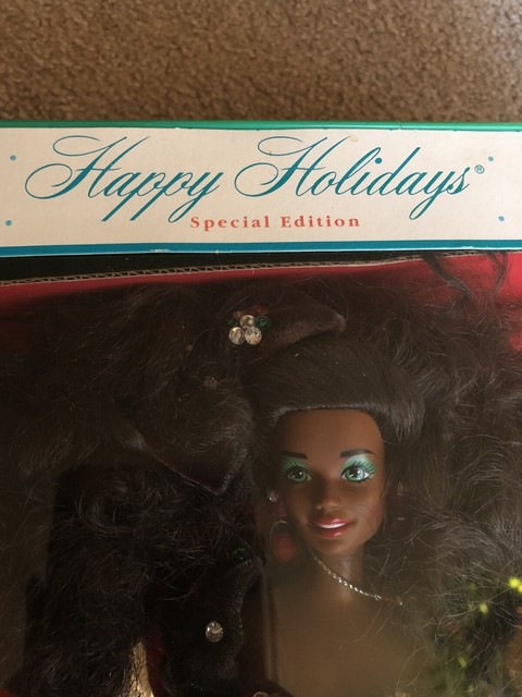 Mattel 1991 African American Happy Holidays Barbie Doll 2696 for sale ...