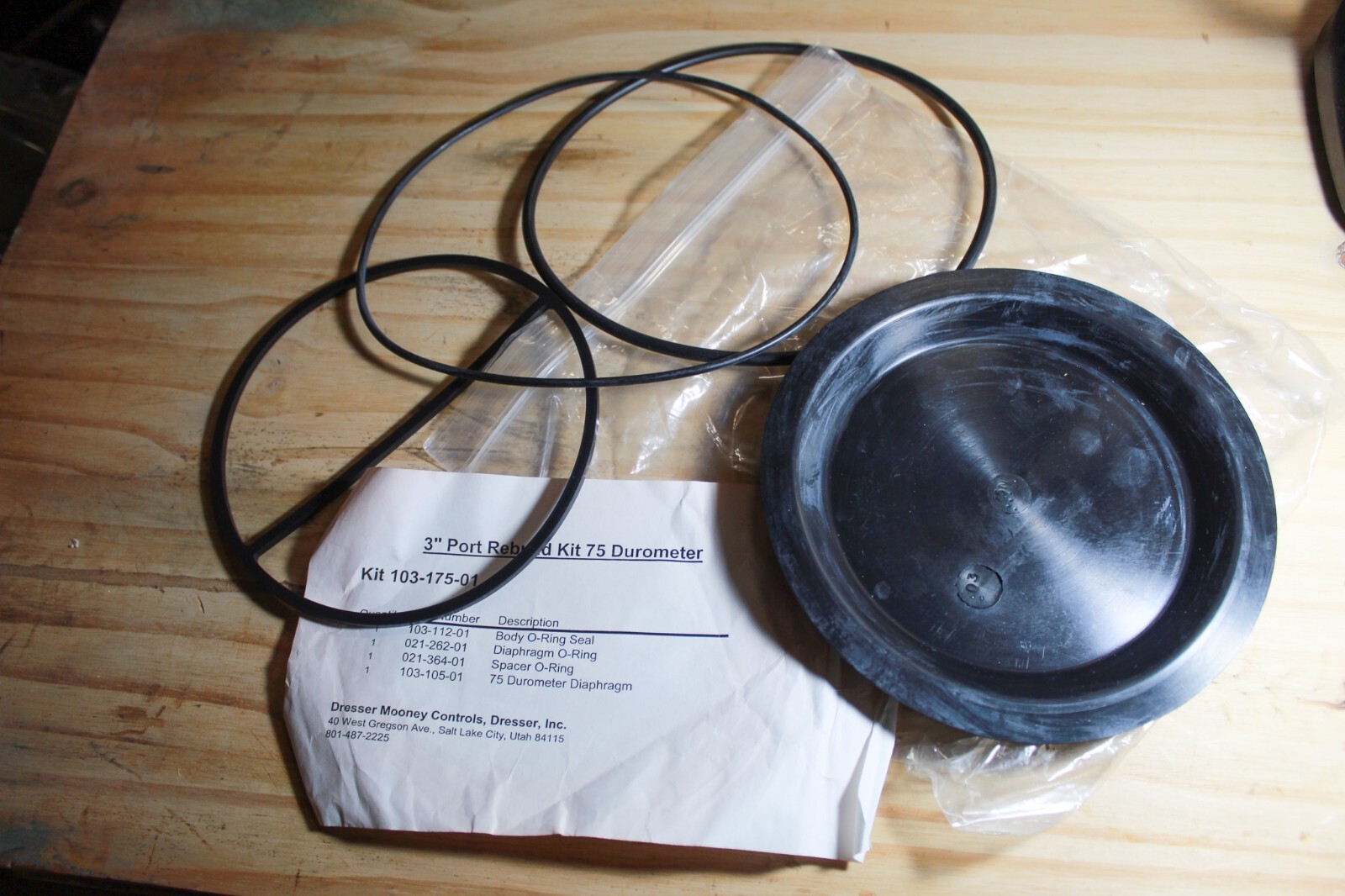 Dresser Mooney Controls 103-175-01 3" Port Rebuild Kit 75 Durometer | eBay