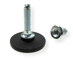 4x Adjustable Foot Feet Levelling M6 M8 M10 MM Round Base With Insert ...